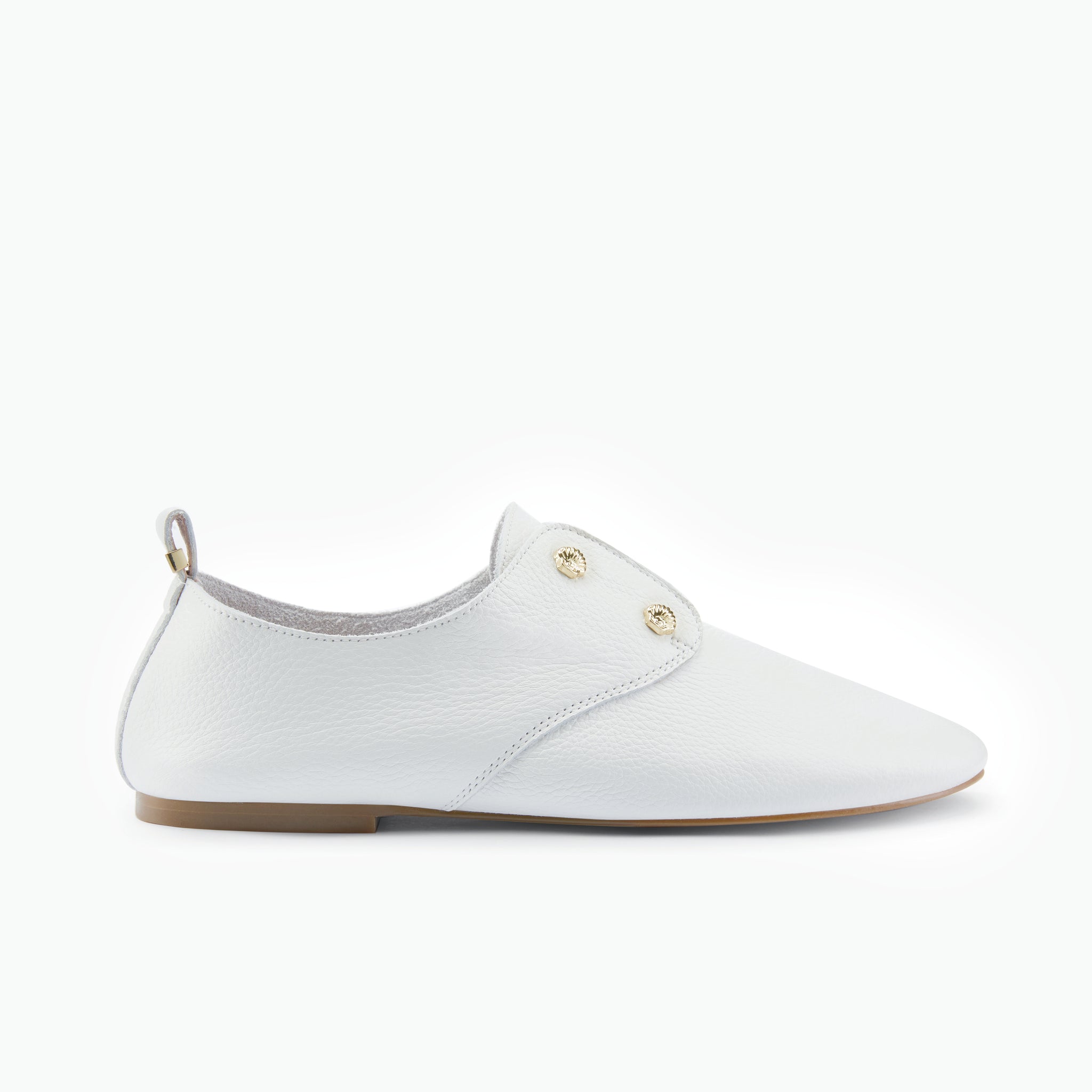 Xeno Flat White Pebble Leather | Nicole Rebstock